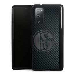 DeinDesign Galaxy S20 FE 5G Handy Silikon H&uuml;lle Case schwarz Handyh&uuml;lle Carbon Metallic Look Fc Schalke 04