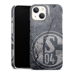 DeinDesign iPhone 13 Mini Handy Premium Case Smartphone Handyh&uuml;lle Schutzh&uuml;lle gl&auml;nzend Merchandise Fc Schalke 04 Concrete Premium Case