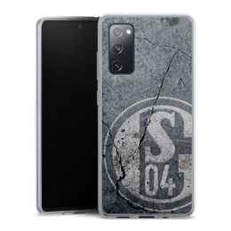 DeinDesign Galaxy S20 FE 5G Handy Silikon H&uuml;lle Case transparent Handyh&uuml;lle Fc Schalke 04 Concrete Merchandise Silikon Case