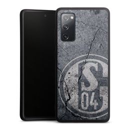 DeinDesign Galaxy S20 FE Handy Premium Silikon H&uuml;lle Handyh&uuml;lle schwarz Case Fc Schalke 04 Concrete Merchandise Silikon Premium Case