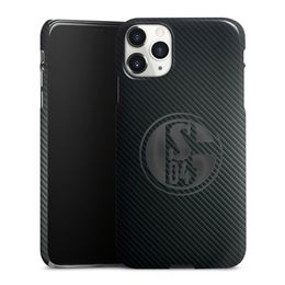DeinDesign iPhone 11 Pro Max Handy Premium Case Smartphone Handyh&uuml;lle Schutzh&uuml;lle gl&auml;nzend Carbon Metallic Look Fc Schalke 04 Premium Case