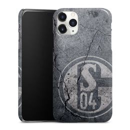 DeinDesign iPhone 11 Pro Max Handy Premium Case Smartphone Handyh&uuml;lle Schutzh&uuml;lle gl&auml;nzend Fc Schalke 04 Concrete Merchandise Premium Case