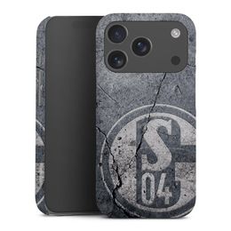 DeinDesign iPhone 17 Pro Handy Premium Case Smartphone Handyh&uuml;lle Schutzh&uuml;lle gl&auml;nzend Merchandise Fc Schalke 04 Concrete Premium Case