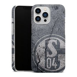 DeinDesign iPhone 13 Pro Handy Premium Case Smartphone Handyh&uuml;lle Schutzh&uuml;lle matt Merchandise Fc Schalke 04 Concrete Premium Case