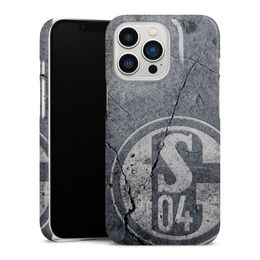 DeinDesign iPhone 13 Pro Handy Premium Case Smartphone Handyh&uuml;lle Schutzh&uuml;lle gl&auml;nzend Merchandise Fc Schalke 04 Concrete Premium Case