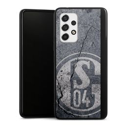 DeinDesign Galaxy A53 5G Handy Silikon H&uuml;lle Case schwarz Handyh&uuml;lle Fc Schalke 04 Concrete Merchandise