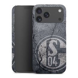 DeinDesign iPhone 17 Pro Max Handy Premium Case Smartphone Handyh&uuml;lle Schutzh&uuml;lle gl&auml;nzend Merchandise Fc Schalke 04 Concrete Premium Case