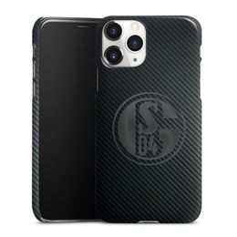 DeinDesign iPhone 11 Pro Handy Premium Case Smartphone Handyh&uuml;lle Schutzh&uuml;lle gl&auml;nzend Carbon Metallic Look Fc Schalke 04 Premium Case