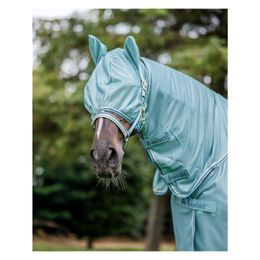 Bucas Fliegenmaske Freedom Fly Mask blau/gr&uuml;n Pony