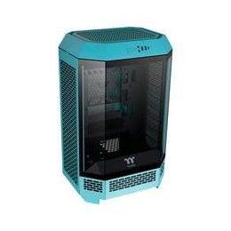 Thermaltake The Tower 300 , Tower-Geh&auml;use t&uuml;rkis, Tempered Glass