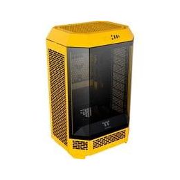 Thermaltake The Tower 300, Tower-Geh&auml;use dunkelgelb, Tempered Glass