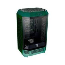 Thermaltake The Tower 300 , Tower-Geh&auml;use dunkelgr&uuml;n, Tempered Glass