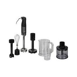 Kenwood Triblade XL Pro Stabmixer HBM80.322BK schwarz/anthrazit, 1.200 Watt, mit Zerkleinerer und Schneebesen