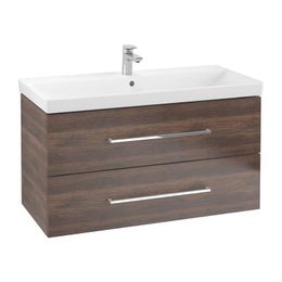 Villeroy & Boch Villeroy & Boch Avento Schrank mit Waschtisch, 2 Ausz&uuml;ge, 4156A5RW+A89200VH,