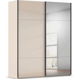 Schwebet&uuml;renschrank Rauch "Kleiderschrank Schrank Garderobe Schlafzimmerschrank CONTIDO", beige (beige, glas beige (champagner)), B:181cm H:223cm T:68cm, Holzwerkstoff, Schr&auml;nke, Schwebet&uuml;renschrank, aus hochwertigem Material in 6 Breiten 2 Griff-Farben MADE IN GERMANY