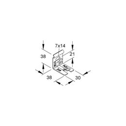 NIEDAX Auslegerbefestigung bandverzinkt GTWAB 50 S)