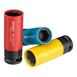 Hazet Schlag-, Maschinenschrauber-Steckschl&uuml;ssel-Einsatz (6kt.) 903SPC/3 Vierkant hohl 12,5 mm (1/2 Zoll) Au&szlig;en-Sechskant-Tractionsprofil 17 - 21 Anza)