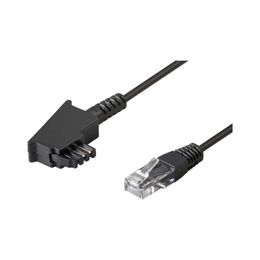 goobay TAE-F Anschlu&szlig;kabel 3m,sw,St/St 51233)