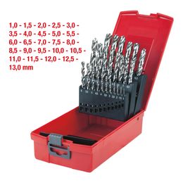 KS Tools HSS-G Spiralbohrer-Satz, Kunststoffkassette, 25-teilig 1-13mm (330.2623)