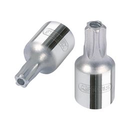 KS Tools 1/4" CHROMEplus Bit-Stecknuss F&uuml;nfstern, Stirnlochbohrung,TS45 (918.2411)