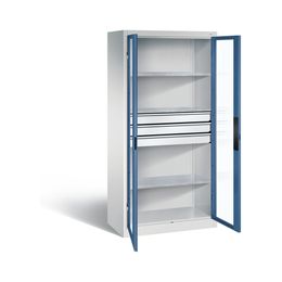 C+P Werkzeugschrank Acurado, H1950xB930xT500mm, Front Fernblau, Korpus Lichtgrau (8921-5530) ; C + P M&ouml;belsysteme (8921-5530|S10096)