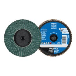 Pferd TOOLS COMBIDISC Zirkon Mini-POLIFAN CDR &Oslash; 75 mm Z60 f&uuml;r geh&auml;rteten Stahl (47202535)