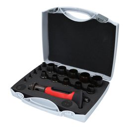 KS Tools Ring-Stanzeisen-Satz aus Chrom-Vanadium-Stahl 16-teilig, 1290100 (129.0100)