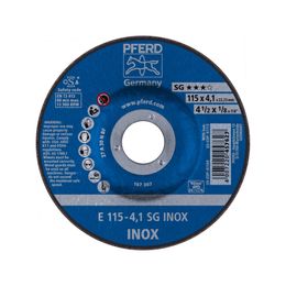Pferd TOOLS Schruppscheibe E 115x4,1x22,23 mm Leistungslinie SG INOX f&uuml;r Edelstahl (62211423)