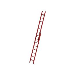 MUNK Vollkunststoff-Schiebe/Seilzugleiter 2-teilig 2 x 8 Sprossen (036108)