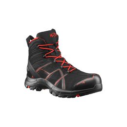 HAIX Stiefel BLACK EAGLE 40.1, MID, S3, schwarz-rot, Gr. 5,5 (39) (610018.5.5)