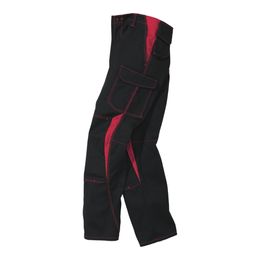 K&Uuml;BLER WORKWEAR K&uuml;bler IMAGE DRESS Hose schwarz/mittelrot 102 ; K&uuml;bler Workwear (2346 3411-9955-102)