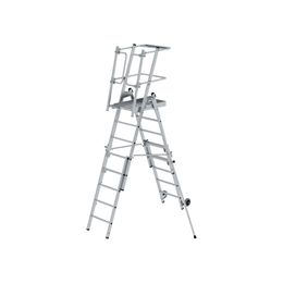 MUNK Plattformleiter FlexxStep 5 Sprossen + Teleskopaufsatz 3 Sprossen (052536)
