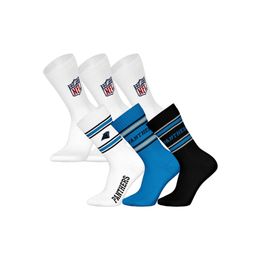 Kurzsocken NFL "Socken NFL 6Pack Crew Socks 6er Pack", Herren, Gr. 39-42, bunt (carolina panthers, wei&szlig;), Obermaterial: 58% Baumwolle CO. 39% Polyester PES. 3% Elasthan EL., Socken