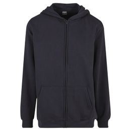 Kapuzenpullover Urban Classics "Urban Classics Basic Essential Zip Hoody", Herren, Gr. 3XL, navy, 65% Baumwolle, 35% Polyester, unifarben, normal, ohne Ausschnitt, Pullover Kapuzenpullover