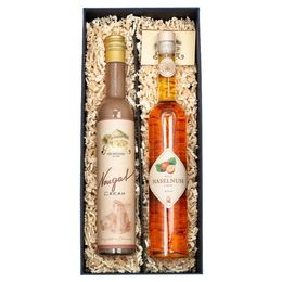 Fein-Brennerei Prinz Prinz Geschenk-Set S&uuml;&szlig;e Nuss-Nougat Box (15 & 20 % Vol. 1 Liter)