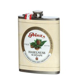 Fein-Brennerei Prinz Prinz Flachmann Haselnuss-Schnaps (40 % Vol. 0,2 Liter)