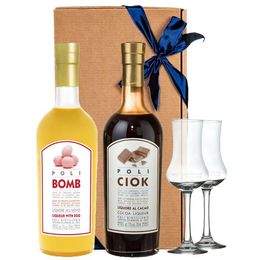Poli Distillerie Poli Lik&ouml;r Geschenkset mit Poli Eierlik&ouml;r & Kakaolik&ouml;r (17 % Vol. 1,4 Liter)