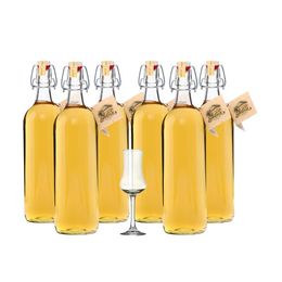 Fein-Brennerei Prinz 6 x Prinz Alte Marille + gratis Schnapskelch (41 % Vol. 6 Liter)