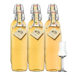 Fein-Brennerei Prinz Prinz Alte Sorten Kombi &ndash; je 2 x Alte Marille, Williamsbirne & Wald-Himbeere (41 % Vol. 6 Liter)