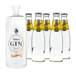 Bergbrennerei L&ouml;wen L&ouml;wen Dry Gin & Schweppes Indian Tonic Set (40 % vol. 1,7 Liter)