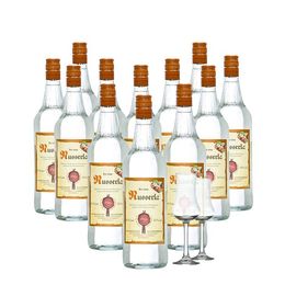 Fein-Brennerei Prinz 12 x Prinz Nusserla + 2 gratis Schnapskelche (34 % Vol. 12 Liter)