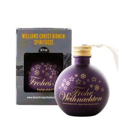 Dolomiti Alpenfeinkost Dolomiti Christbaumkugel mit Williams-Christ-Birnen-Schnaps 4cl (35 % Vol. 0,04 Liter)