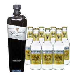 Fifty Pounds Gin & Fever-Tree Indian Tonic Set (43,5 % Vol. 2,1 Liter)