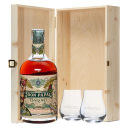 Geschenk-Set Don Papa Baroko in Holzkiste (40 % Vol. 0,7 Liter)