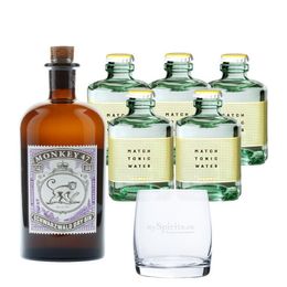 Monkey 47 Gin & 5 x Match Indian Tonic Set (47 % vol 1,5 Liter)