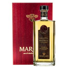 Marcati Grappa Riserva Jahrgang 2002 in Holzkiste (40 % vol. 0,5 Liter)