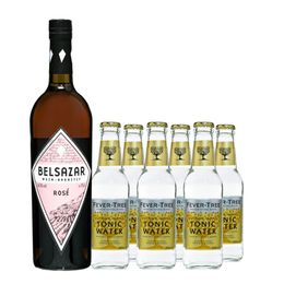Belsazar Ros&eacute; Vermouth + 6 x Fever Tree Indian Tonic Water (14,5 % Vol. 1,95 Liter)