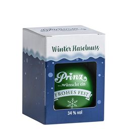Fein-Brennerei Prinz Prinz Christbaumkugel mit Winter-Haselnuss-Schnaps 4cl (34 % Vol. 0,04 Liter)