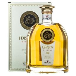 Marcati Grappa Riserva &bdquo;Il Bacio delle Muse&ldquo; in Geschenkbox (40 % vol. 0,7 Liter)