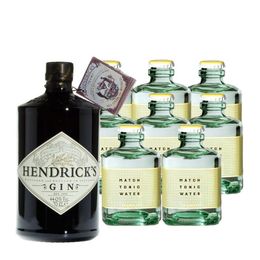 Hendrick&rsquo;s Gin & 8 x Match Indian Tonic Set (44 % vol 2,3 Liter)